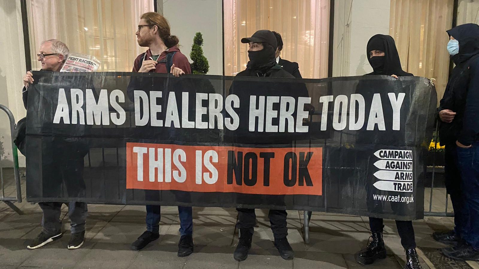 VIDEO: CAAT protest outside annual ADS dinner – Kingston Courier